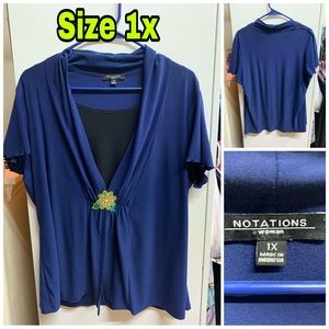 Notations | Tops | X Plus Size Blouse Brand Notations | Poshmark